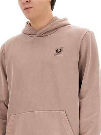 Fred Perry Logo Cotton Sweatshirt - Pink