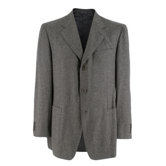 Canali Wool Grey Single Breasted Blazer Size L