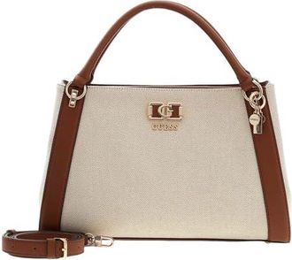 Guess sac &agrave; main sac &agrave; &eacute;paule bandouli&egrave;re Karnilla Girlfriend Satchel Natural/Cognac &eacute;cru