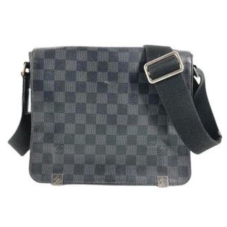 Louis Vuitton Sac Bandouli&egrave;re Vintage en Tissu Pre-owned - Homme - Pre-owned - Noir - Taille: ONE Size