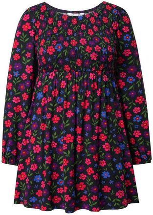 Miamoda T-Shirt T-Shirt A-Linie gesmokte B&uuml;ste Blumenmuster