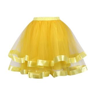 Generic Jupe tutu de danse de Notting Hill 2026 pour femme - Pour No&euml;l, danse, f&ecirc;te, ballet, jaune, Taille unique