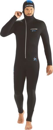 Cressi Diver Man All-in-One - Einteiliger Ultrastretch Neoprenanzug zum Tauchen, Herren 5mm, Schwarz/Blau, XXXL