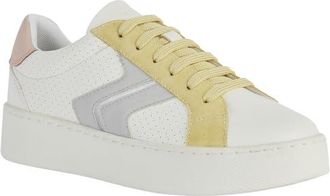 Geox Baskets D Skyely A pour Femme, Optic White Lt Yello, 37 EU