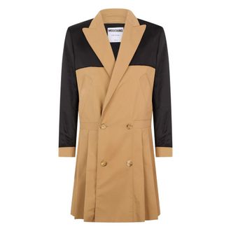 Moschino Langer Zweireihiger Mantel - - Coats - Herren - Beige - L