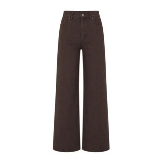 Paige Anessa Wide Jeans - - Jeans - Damen - Braun - W28
