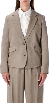 Loewe Femme, Vestes, Beige, Taille: 36 FR Veste Tailleur en Laine