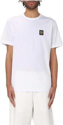 Belstaff Homme, Tops, Blanc, Taille: XL Trialmaster Short Sleeve Logo Tee