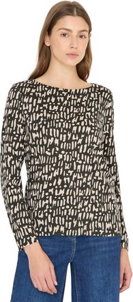 Cecil Gemustertes Shirt raw Khaki XXL