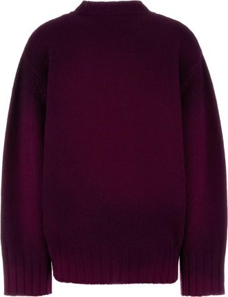 The Attico Wool Blend Oversize Sweater - Purple