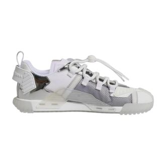 Dolce & Gabbana Wei&szlig;Silber Portofino Sneakers NS1 Low Top - - Shoes - Herren - Wei&szlig; - 44 EU