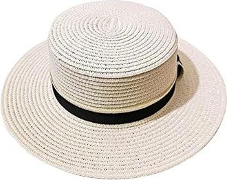 Generic Chapeau plat pour femme - Chapeau d&eacute;contract&eacute; - Chapeau pare-soleil pour femme - Chapeau de soleil dext&eacute;rieur - Chapeau &agrave; large bord pour homme, blanc