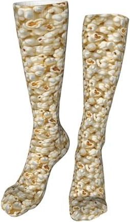 Generic Crew Chaussette Popcorn R&eacute;aliste Blanc R&eacute;sistantes Chaussette Homme Absorbant La Sueur Sports Chaussettes Pour Cyclisme Course Trekking 50Cm