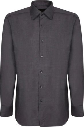 Dell'Oglio Homme, Chemises, Gris, Taille: M Chemise &agrave; manches longues