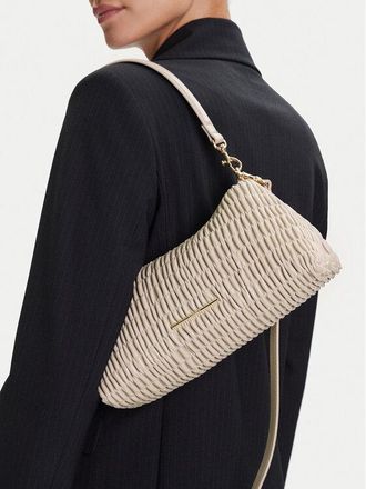 Calvin Klein Handtasche Ruched Drop Shoulder Bag LV04K3088G Beige