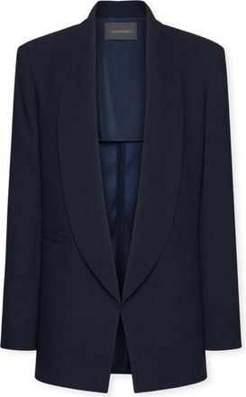 Elena Miro Femme, Vestes, Bleu, Taille: 56 FR Veste structur&eacute;e en cr&ecirc;pe