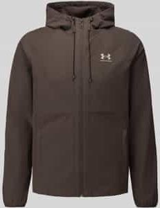 Under Armour Regular Fit Trainingsjacke mit Label-Print Model Vibe
