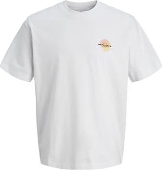 Jack & Jones T-Shirt Jcocalma imprim&eacute; sur Le Devant SS Crew Neck, Blanc &eacute;clatant., S