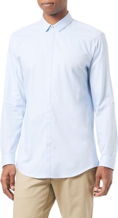 HUGO BOSS Herren Ketran Shirt, Light/Pastel Blue459, 44 EU