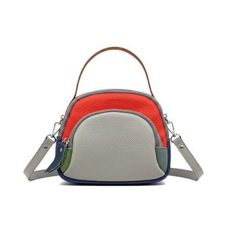 Zerimar Sac bandoulière en cuir véritable, couleur gris, conçu pour les femmes recherchant confort et style, dimensions 18 x 8 x 16 cm