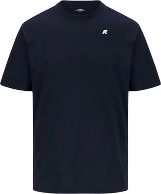 K-Way Homme, Tops, Noir, Taille: 2XL T-shirt en coton pour homme avec col rond
