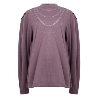 Alberta Ferretti Damen, Strickwaren, Lila, LGr&ouml;&szlig;e