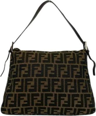 Fendi Pre-owned Sac Mamma Baguette en toile et cuir - Femme - Pre-owned - Brun - Taille: ONE Size