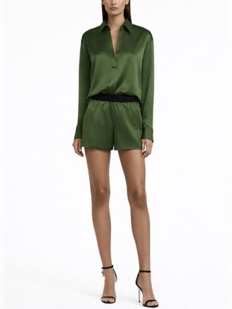 Tom Ford Silk Pajama Shorts - Green