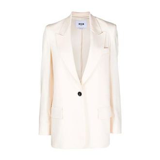 Msgm Msgm, Damen, Jacken, Beige, LGr&ouml;&szlig;e