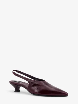 Alohas Womens Pumps Eros Red Leather High Heel Shoes