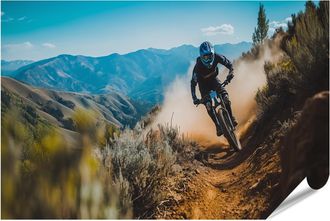 Islandburner XXL Bild Poster Mountainbike Abenteuer in den Bergen Premium Bilder Fotodruck