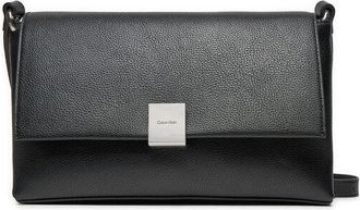 Calvin Klein Handtasche Ck Plaque Medium Shoulder Bag K60K612783 Schwarz