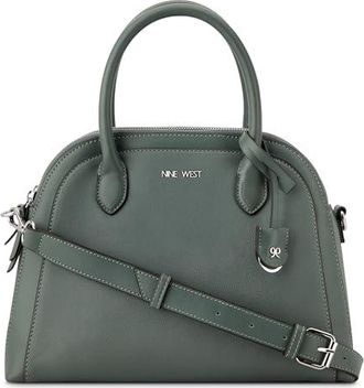 Nine West Gertrude 3 Comp Dome Satchel, Designer, Tendance, épaule Femmes, Épicéa, m