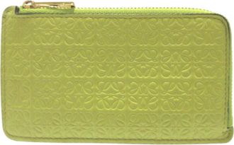 Loewe Pre-owned Card Case - Femme - Pre-owned - Vert - Taille: ONE Size