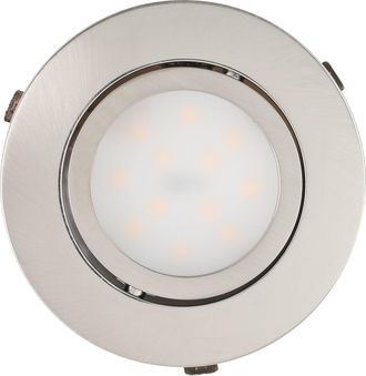 Eglo LED Einbaustrahler Pineda, Spot aus Kunststoff, Einbauleuchte in Silber, Einbauspot dimmbar, flach und schwenkbar, &Oslash; 8,4 cm