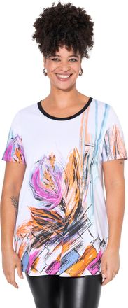 Miamoda Damen gro&szlig;e Gr&ouml;&szlig;en &Uuml;bergr&ouml;&szlig;en Plus Size T-Shirt, A-Linie, Glitzersteinchen schneewei&szlig; 52 839504200-52