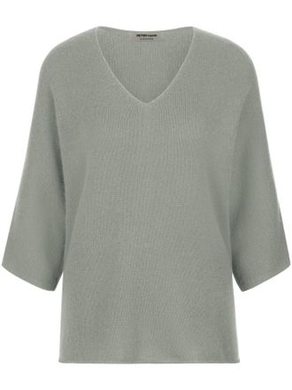 Peter Hahn V-Pullover aus 100% Kaschmir Peter Hahn gr&uuml;n