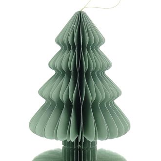 Kaemingk Weihnachtsanh&auml;nger Tannenbaum Mintgr&uuml;n Glitter & Aufh&auml;nger 20 cm - Papier