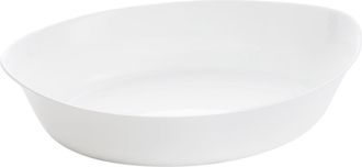 Luminarc 06973 Auflaufbräter oval Smart Cuisine 32 cm Backform Backblech Backoffen Hartglas Glasbräter Mikrowellen-Spülmaschinenfest weiß glatt modern, Glas