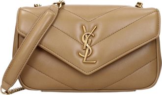 Saint Laurent Sacs Avec Dentelle Loulou Femmes Cuir Beige/Marron