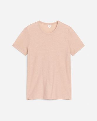 Arket T-Shirt Aus Cr&ecirc;pe-Gewebe -Beige