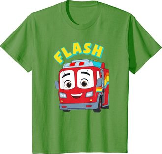 Disney Firebuds Flash Firetruck Big Character T-Shirt