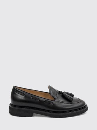 Anna F. Mocassins Penny en cuir lisse avec pampilles et plateau en relief