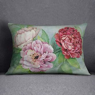 Bonamaison Le Jardin du Lin Kissenhüllen, Cotton, Mehrfarbig, 45x45