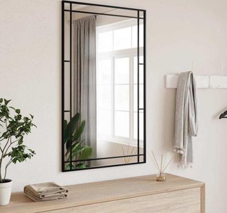 vidaXL Miroir mural noir 60x100 cm rectangulaire fer Vidaxl