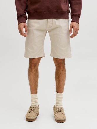 Jack & Jones Shorts JACK & JONES JJIRICK JJORIGINAL SHORTS AT 999, Herren, Gr. XS, N-Gr, beige (moonbeam), Web, Obermaterial: 64% Baumwolle, 34% Polyester, 2% Elas