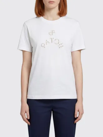 Patou T-shirt en coton avec logo contrastant et col rond