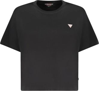 Guess Femme, Tops, Noir, Taille: 36 FR T-shirt &agrave; manches courtes