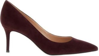 Gianvito Rossi Hohe Schuhe - Burgundy Suede Gianvito Rossi Pumps With 70 Mm Hee - Gr. 36,5 (EU) - in Schwarz - f&uuml;r Damen