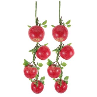 Pretyzoom Realistische Apfel Dekoration PVC Fr&uuml;chteschnur Fotorequisit Lernspielzeug F&uuml;r Babys
